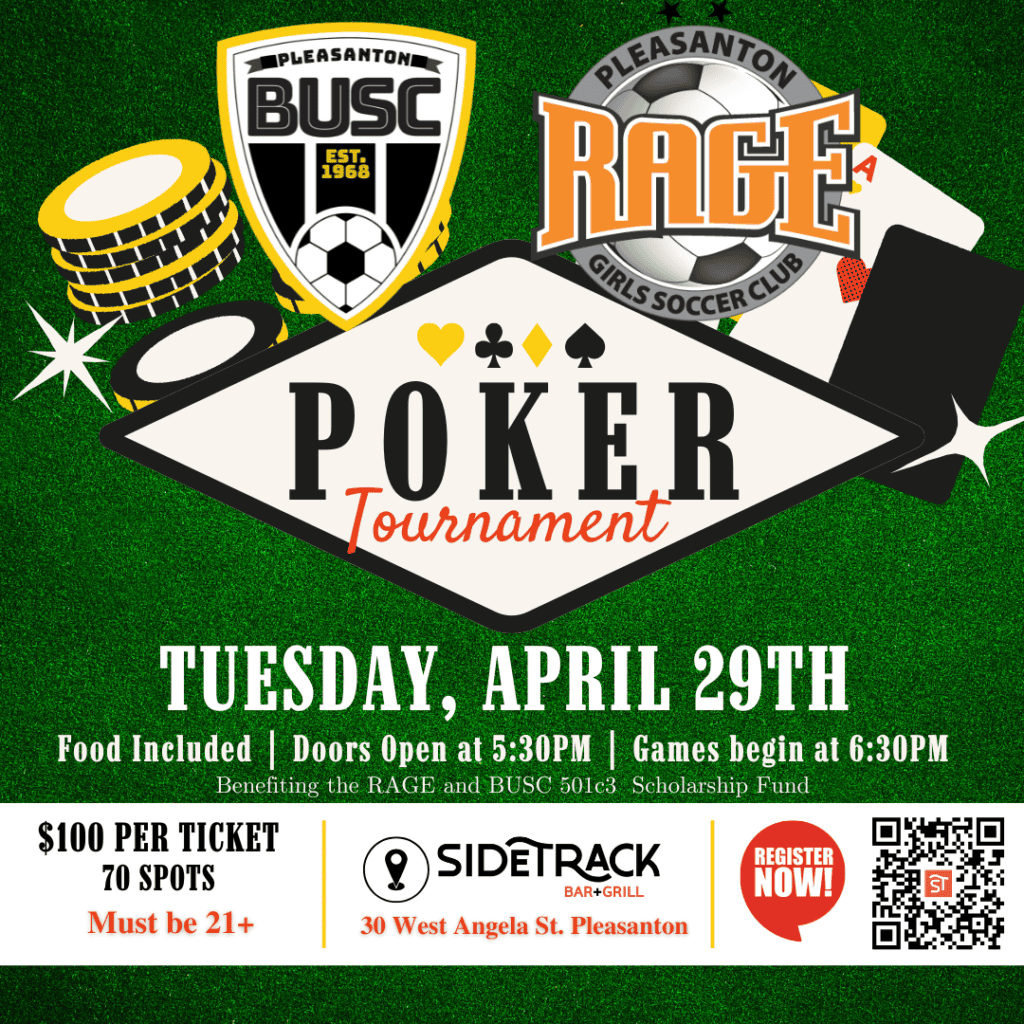 Poker Tournament: Ballistic United & RAGE Soccer Scholarship Fundraiser ...